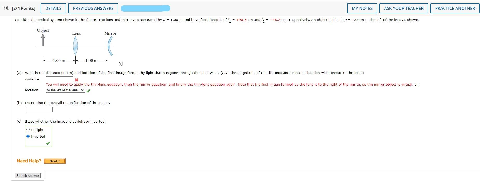Solved distance location (b) Determine the overall | Chegg.com