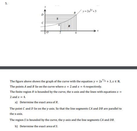Solved 5. y=2+3 D D B s A R The figure above shows the graph | Chegg.com