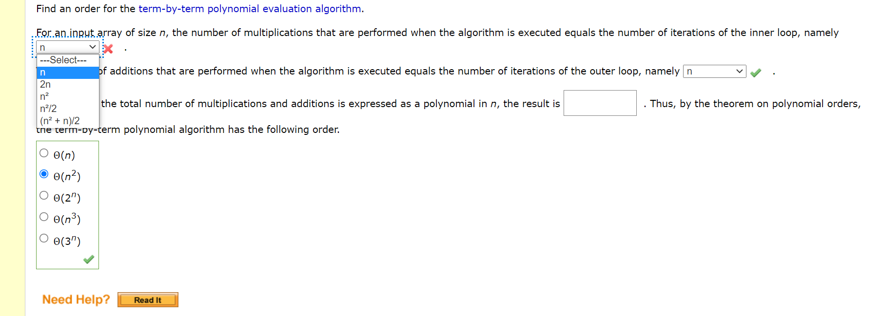 Solved Find an order for the term-by-term polynomial | Chegg.com