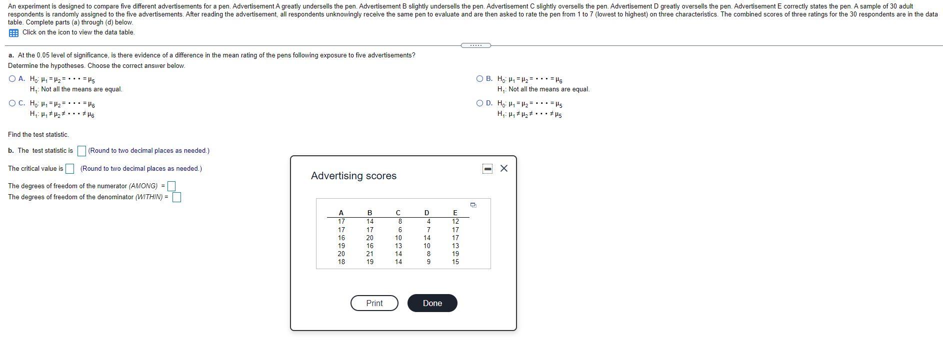 Solved Mean Degrees of Sum of Square Consider an experiment | Chegg.com