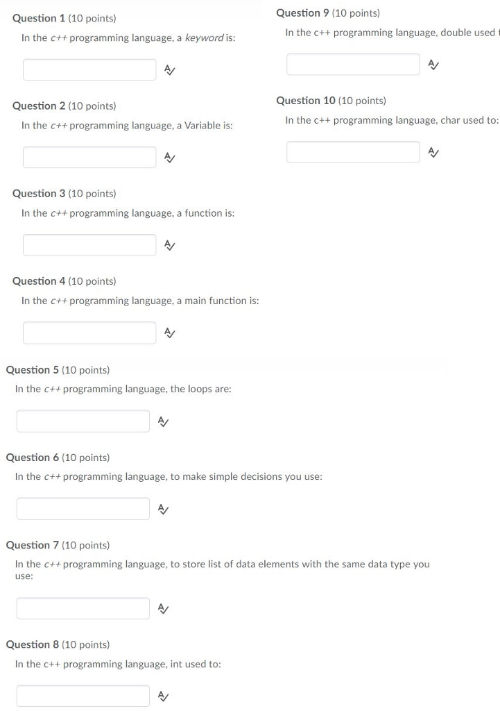 Solved Uestion 9 10 Points Question 1 10 Points In The