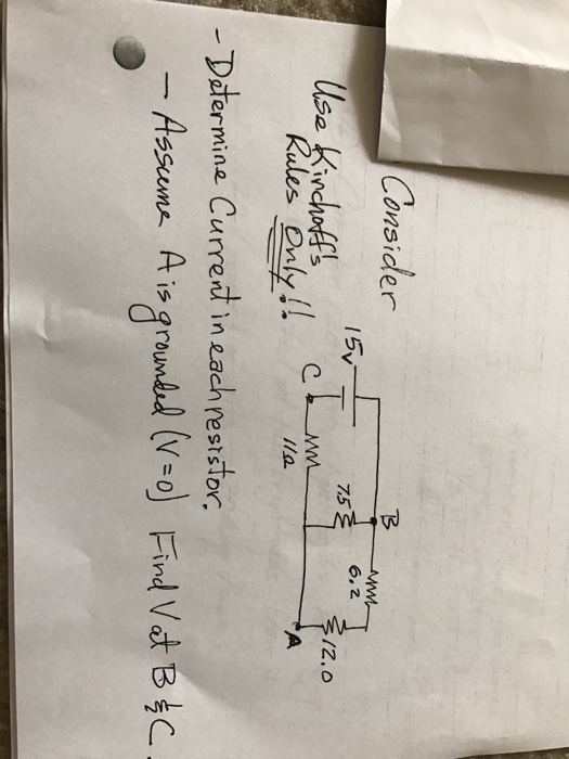 Solved Consider Use Kirchhoff's Rules Only!! Determine | Chegg.com Solved Consider Use Kirchhoff's Rules Only!! Determine | Chegg.com