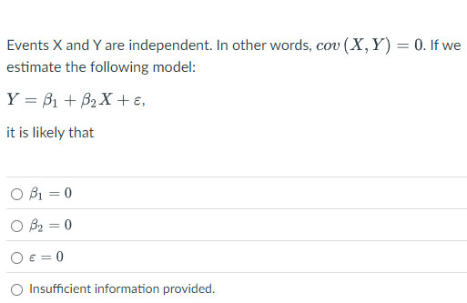 Solved Events X and Y are independent. In other words, | Chegg.com