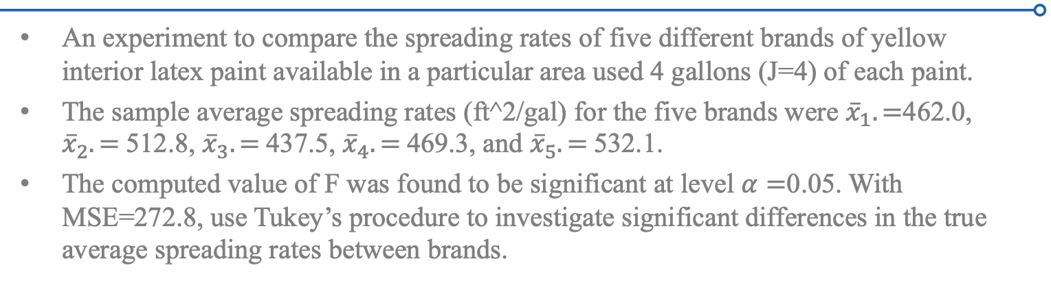 Solved . An experiment to compare the spreading rates of | Chegg.com