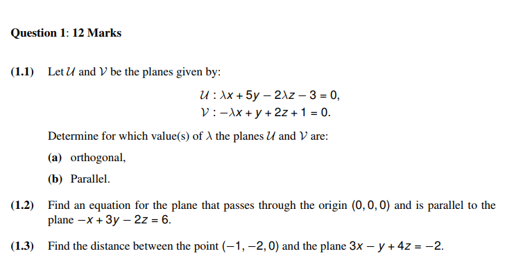 Solved Question 1 Linear AlgebraPlease answer all the | Chegg.com