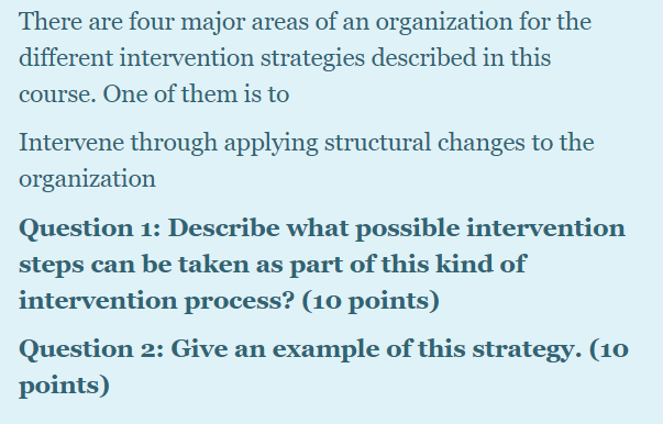 Solved There are four major areas of an organization for the | Chegg.com