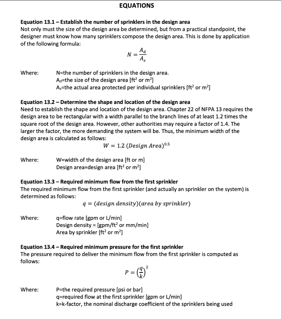 EQUATIONS Equation 13.1 - Establish the number of | Chegg.com