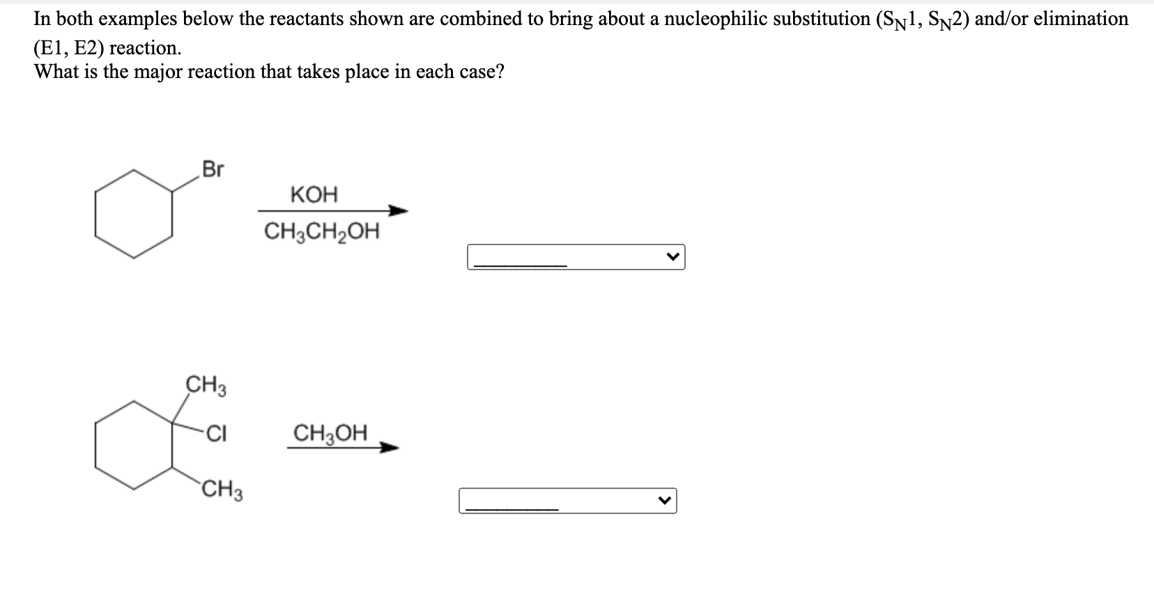 Solved In both examples below the reactants shown are | Chegg.com