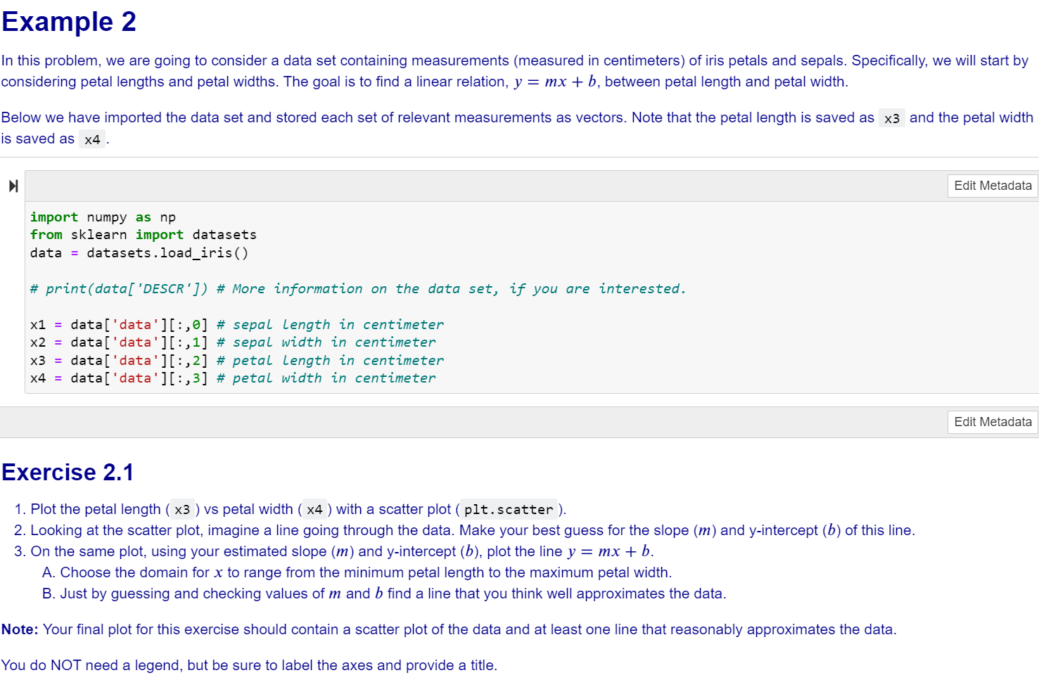 Solved Example 2 In this problem, we are going to consider a | Chegg.com