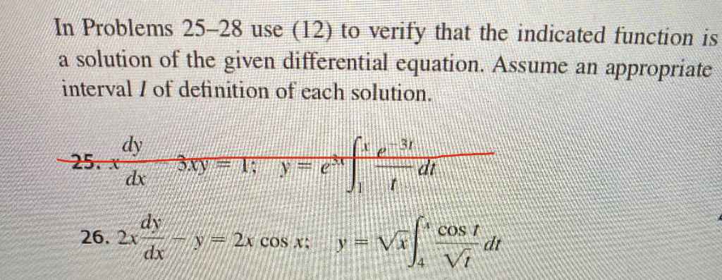 Solved In Problems 25–28 Use (12) To Verify That The 