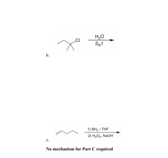 Solved b.No mechanism for Part C ﻿required | Chegg.com