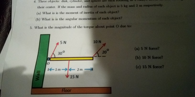 Solved 4. Three objects: disk, cylinder, and sphere are ench | Chegg.com