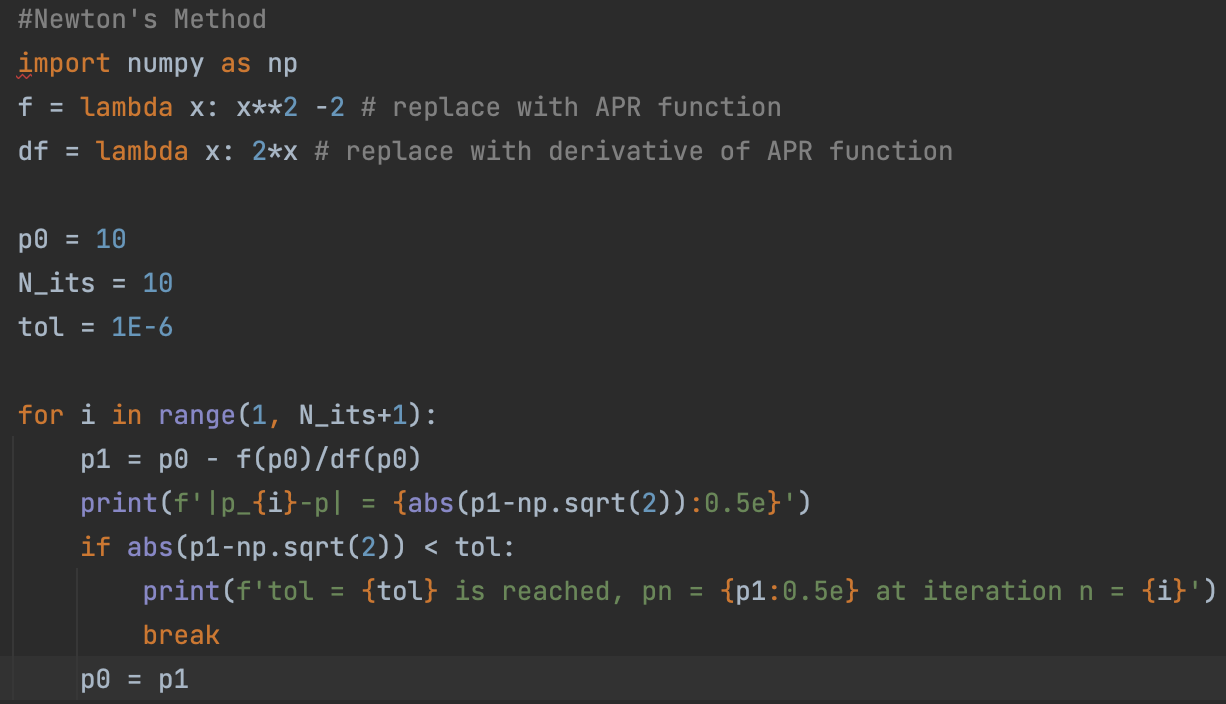 Solved = = = 12 4. Newton's Method Implement Newton's method | Chegg.com