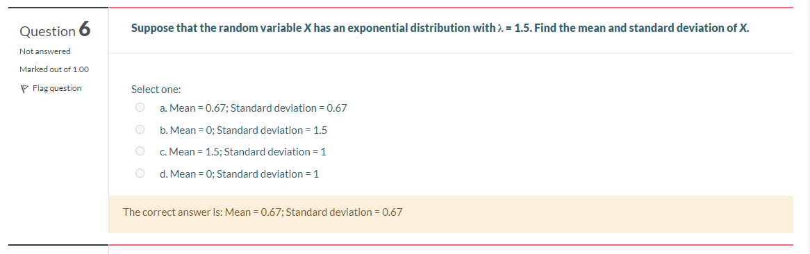 Solved Suppose That The Random Variable X Has An Exponential 