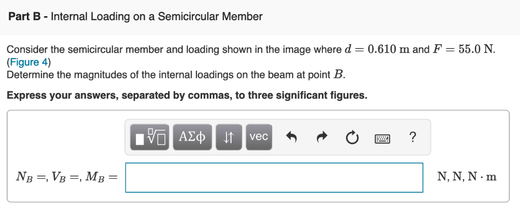 Solved 3 of 4 Figure WB WA B A d d Part A-Internal Loading | Chegg.com