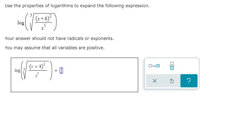 Solved Use the properties of logarithms to expand the | Chegg.com