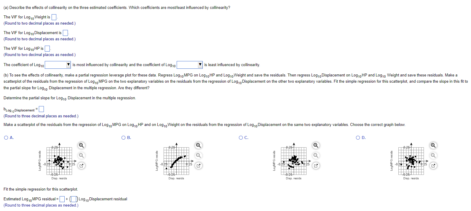 Solved (a) Describe the effects of collinearity on the three | Chegg.com