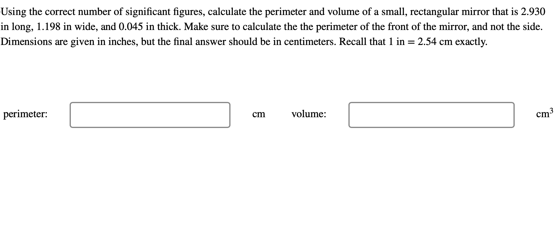Solved Using the correct number of significant figures, | Chegg.com