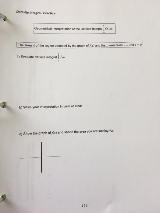 Solved Definite Integral. Practice Geometrical | Chegg.com