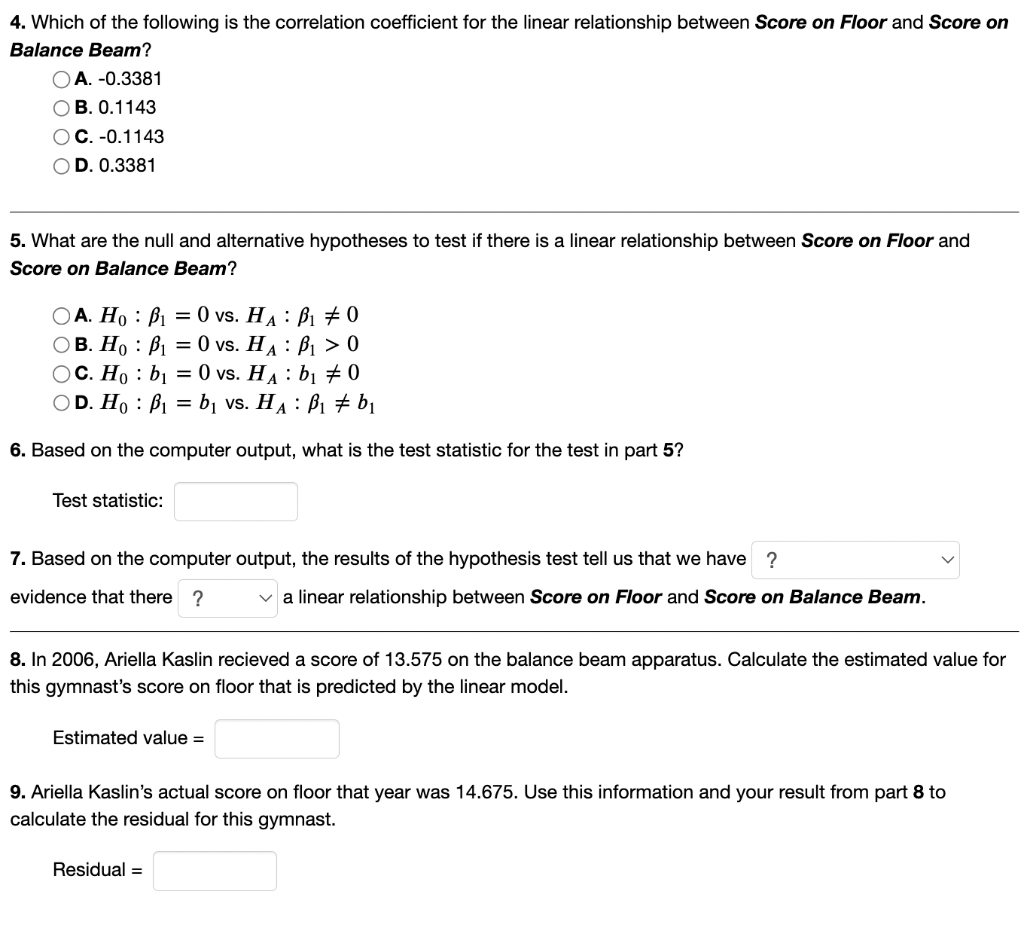 Stick the landing Elite female gymnasts compete on 4 | Chegg.com