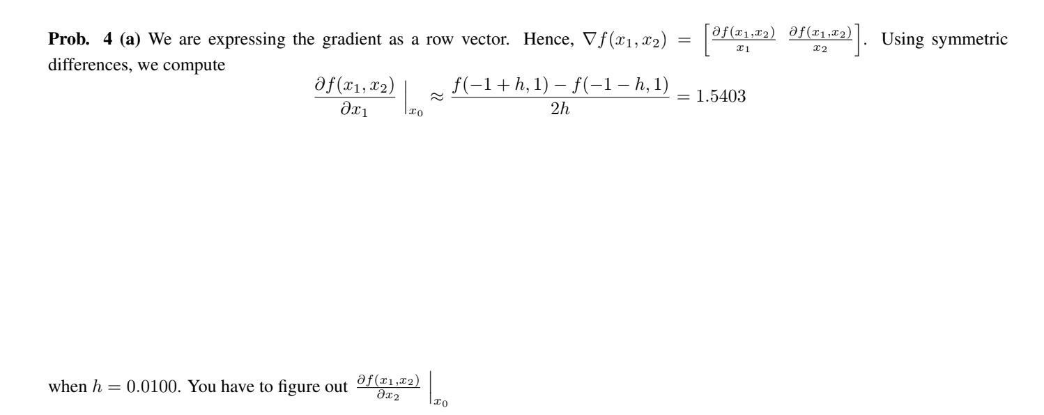 Solved 4. Compute a numerical approximation of the gradient, | Chegg.com