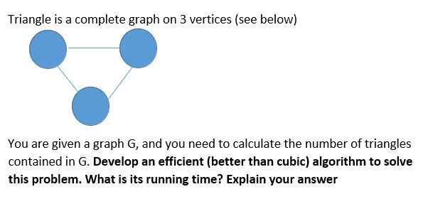 Solved Triangle is a complete graph on 3 vertices (see | Chegg.com
