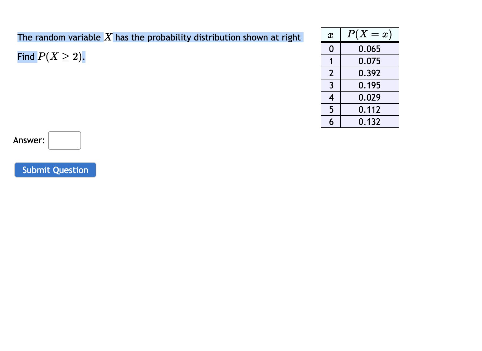 Solved The random variable X has the probability | Chegg.com