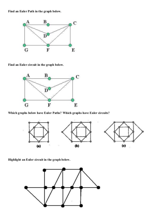 Solved Find an Euler Path in the graph bdow Find an Euler | Chegg.com Solved Find an Euler Path in the graph bdow Find an Euler | Chegg.com