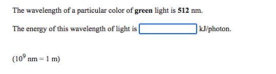 Solved The wavelength of a particular color of green light | Chegg.com