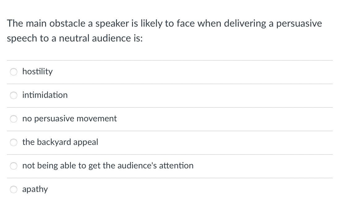 Solved Scenario: During the formal delivery of a speech the | Chegg.com