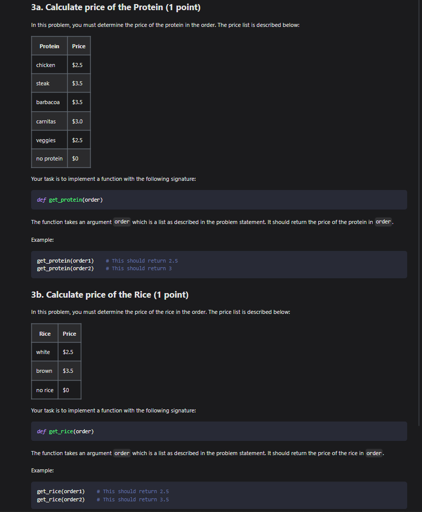 Solved 3a. Calculate price of the Protein (1 point) In this | Chegg.com