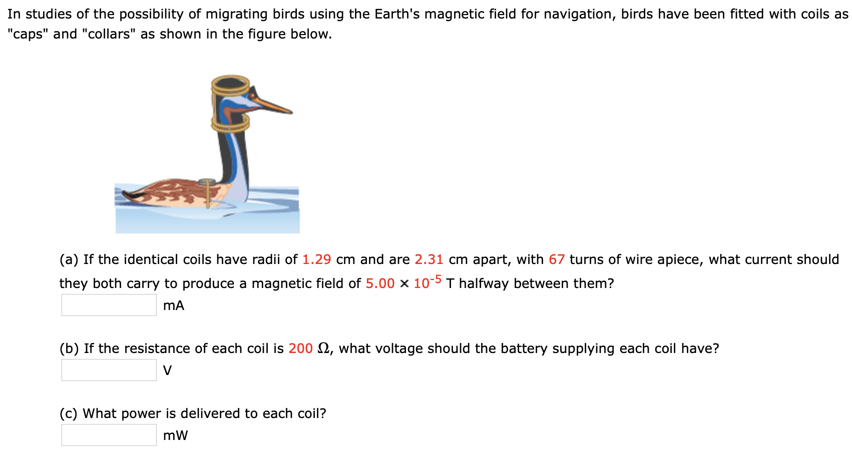 Solved In studies of the possibility of migrating birds | Chegg.com