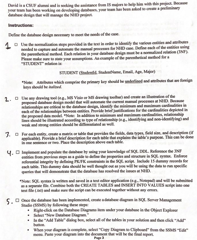 Solved Individual Final Project Create A Database System | Chegg.com