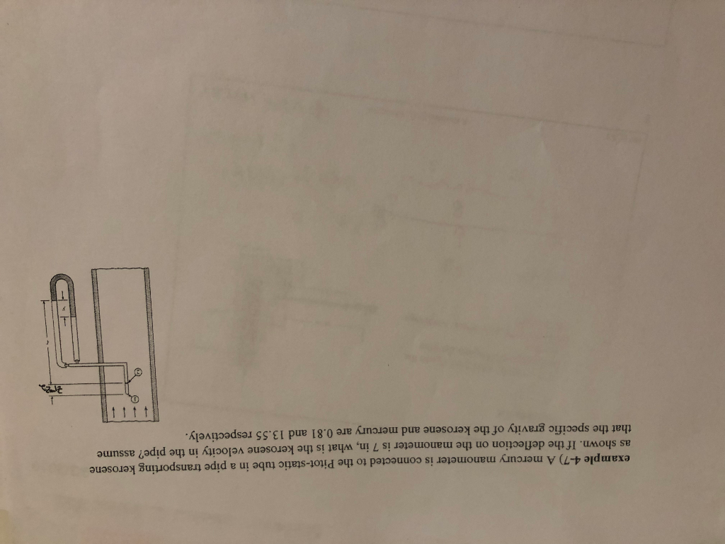 Solved example 4-7) A mercury manometer is connected to the | Chegg.com