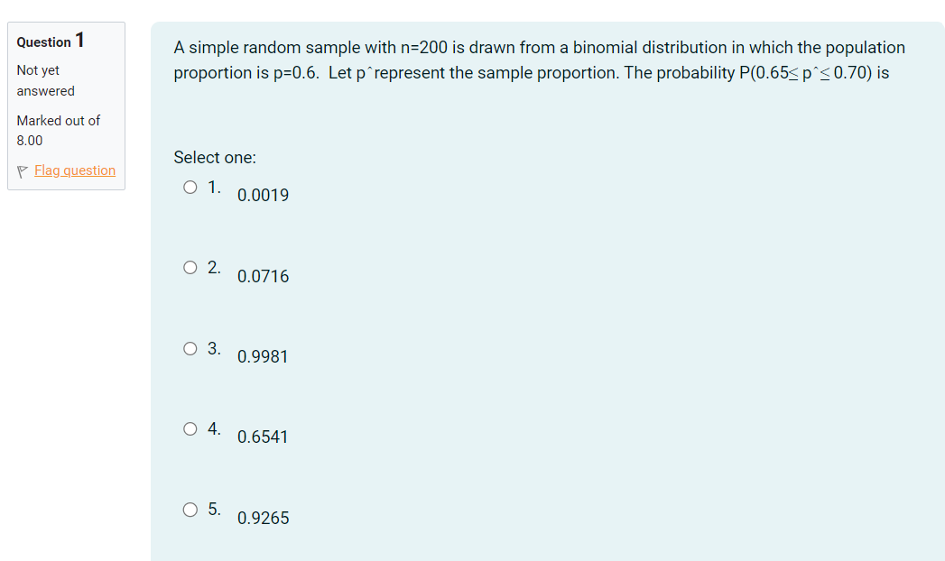 Solved A simple random sample with n=200 is drawn from a | Chegg.com