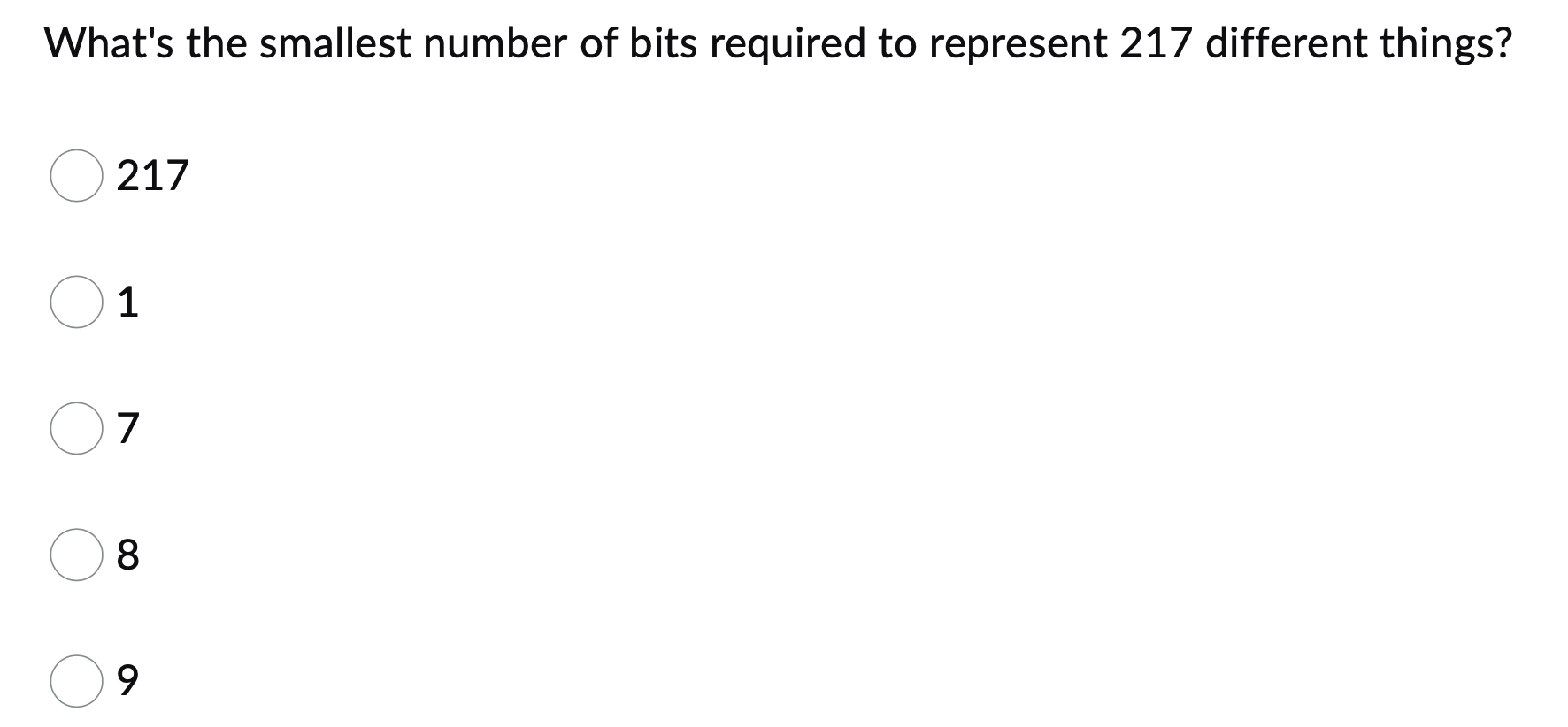 Solved What's the smallest number of bits required to | Chegg.com
