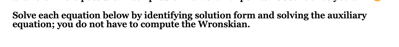 Solved Solve each equation below by identifying solution | Chegg.com
