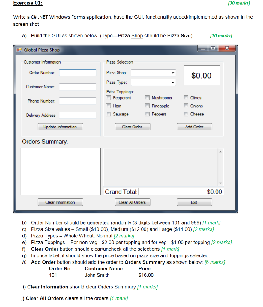 Solved Write a C\#. .NET Windows Forms application, have the | Chegg.com