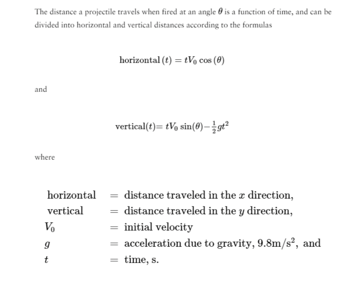 Solved The distance a projectile travels when fired at an | Chegg.com