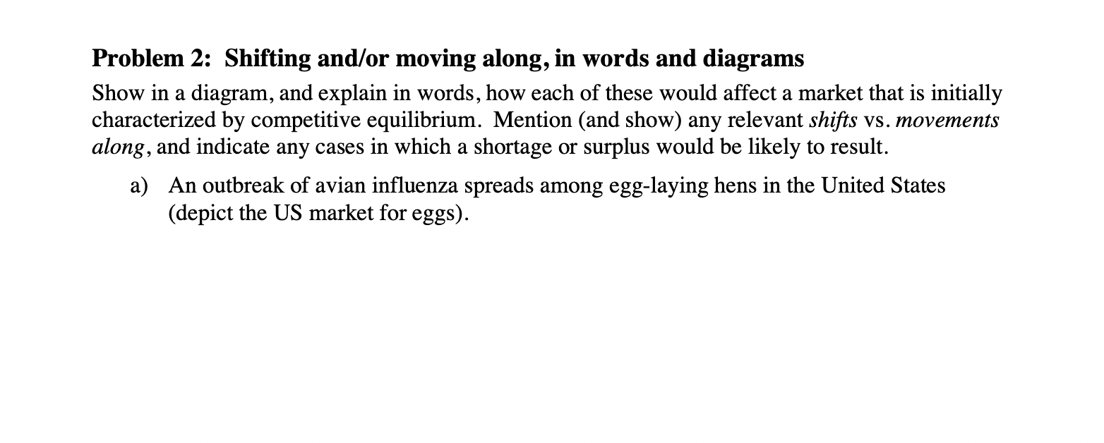 Solved Problem 2: Shifting and/or moving along, in words and | Chegg.com