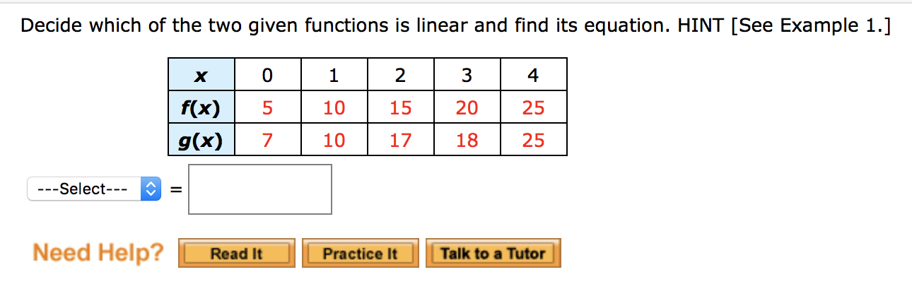 Solved Decide which of the two given functions is linear and | Chegg.com