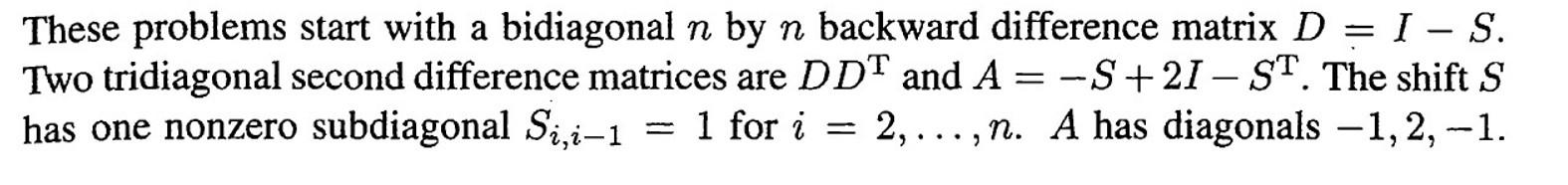 Solved These problems start with a bidiagonal n by n | Chegg.com