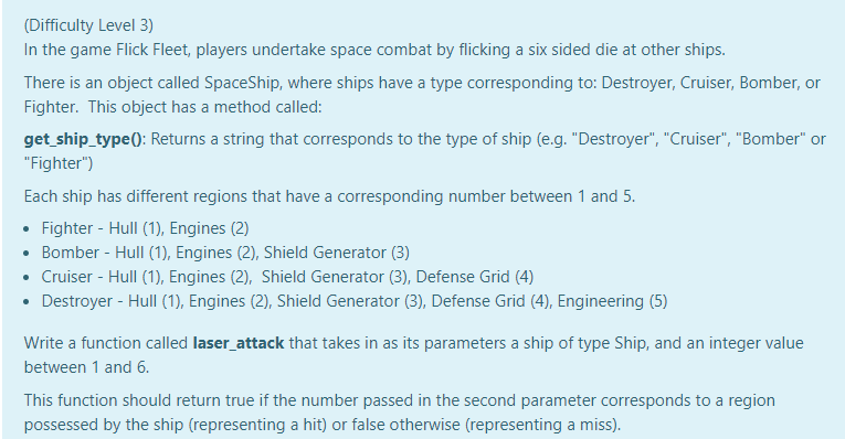 Solved (Difficulty Level 3) In the game Flick Fleet, players | Chegg.com