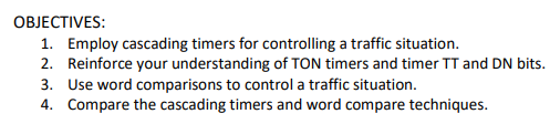 OBJECTIVES: 1. Employ cascading timers for | Chegg.com