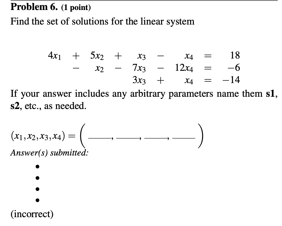 Solved Problem 6 1 ﻿point Find The Set Of Solutions For