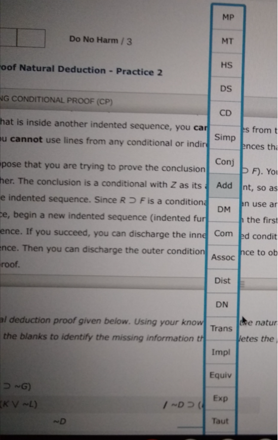 Solved HINTS FOR USING CONDITIONAL PROOF (CP) You can use | Chegg.com