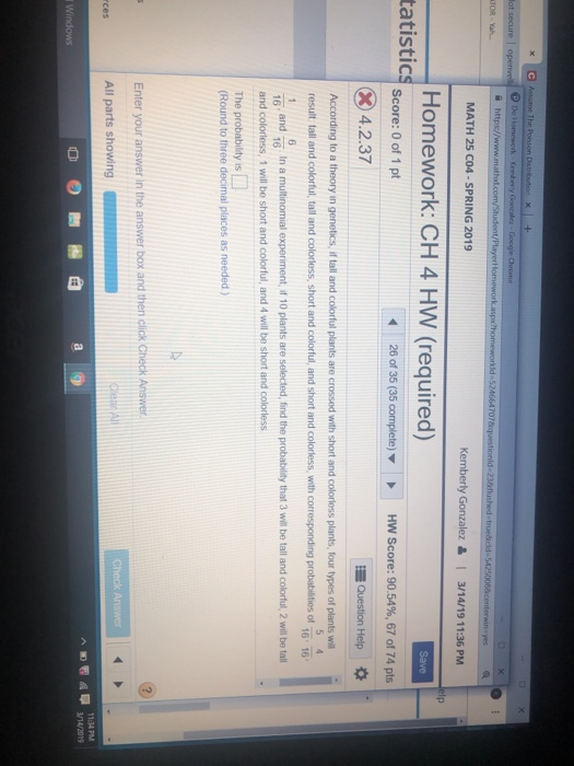 Solved Hom ld 707 MATH 25 CO4-SPRING 2019 Kemberly Gonzalez | Chegg.com