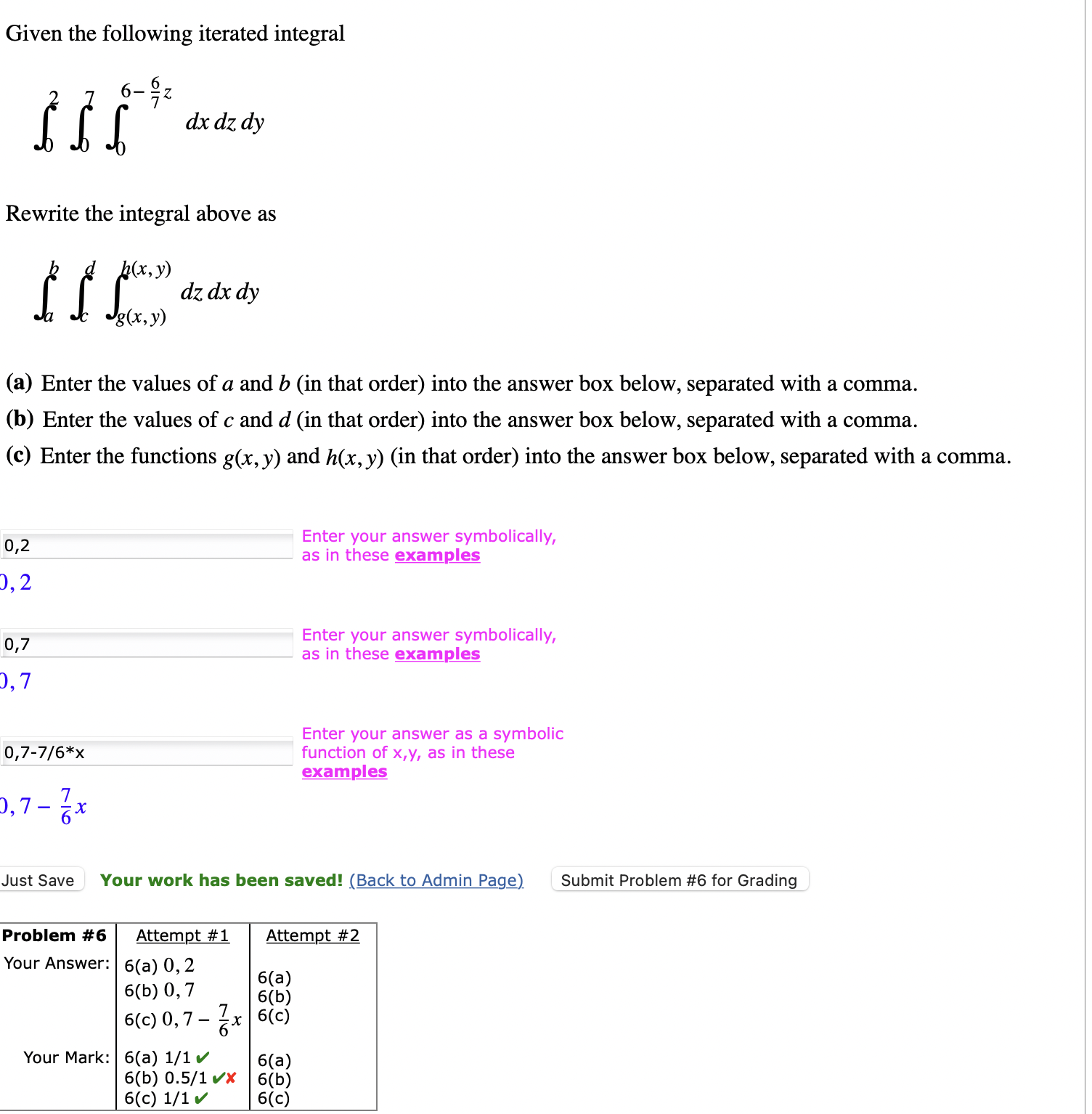Solved Given the following iterated | Chegg.com