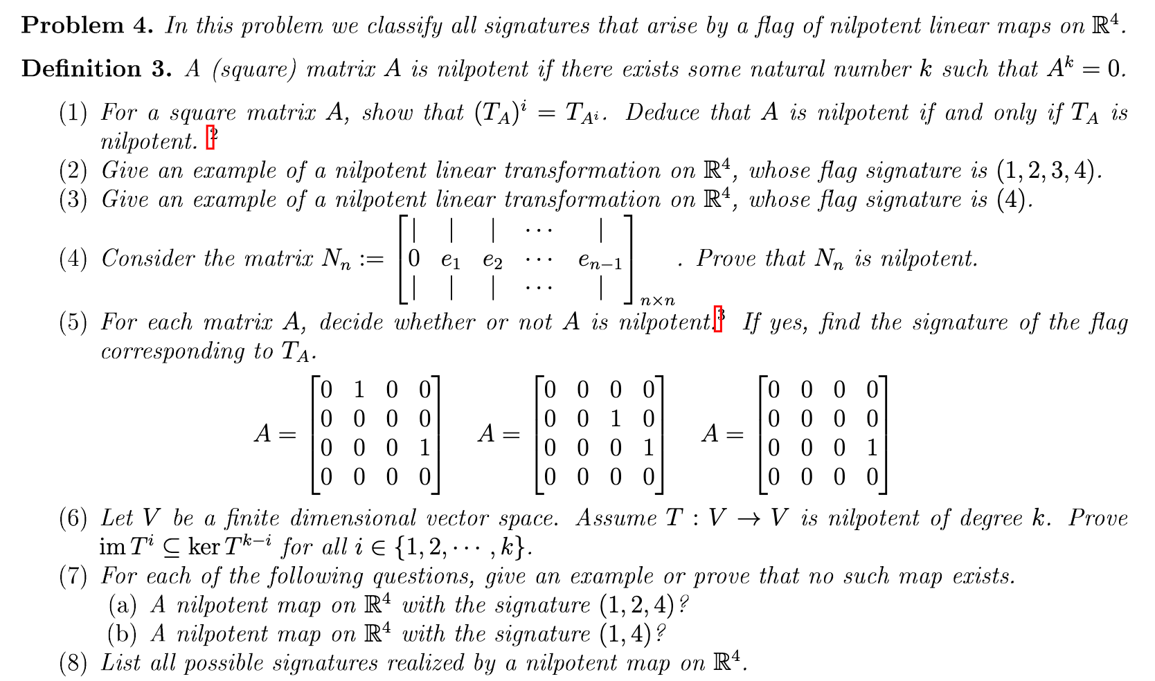 Solved In this exercise, you wil l show that a nilpotent map | Chegg.com