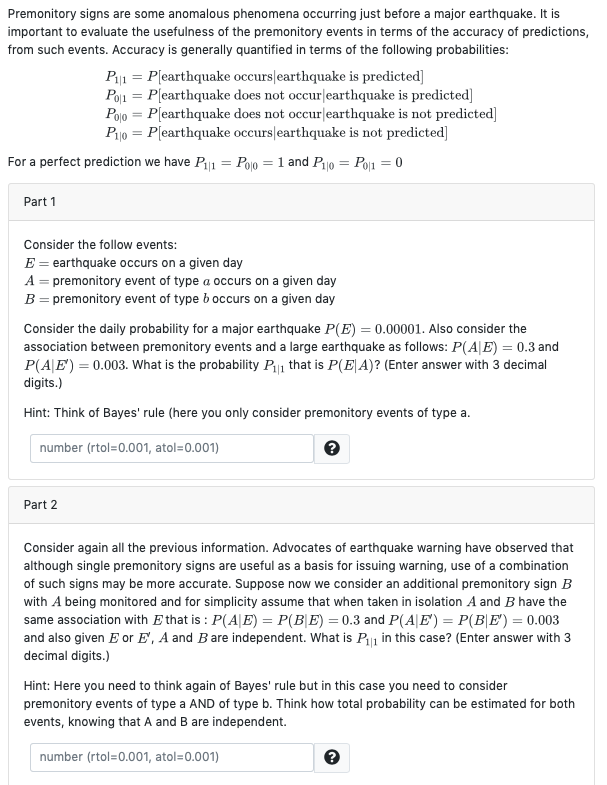 Premonitory signs are some anomalous phenomena | Chegg.com
